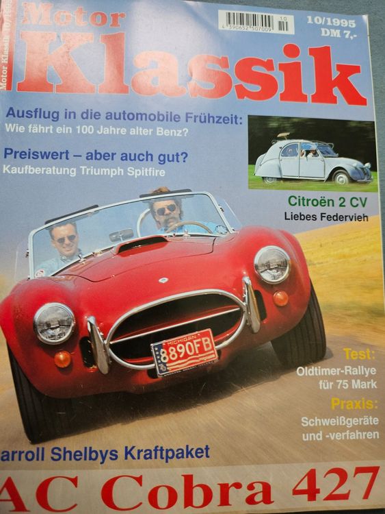 Motor Klassik 10/95 AC Cobra 2 CV Corvette Bentley xa | Kaufen auf Ricardo