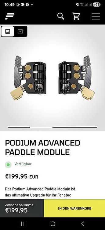 Fanatec Podium Advanced Paddle Module (Gebraucht) in Greifensee für CHF ...
