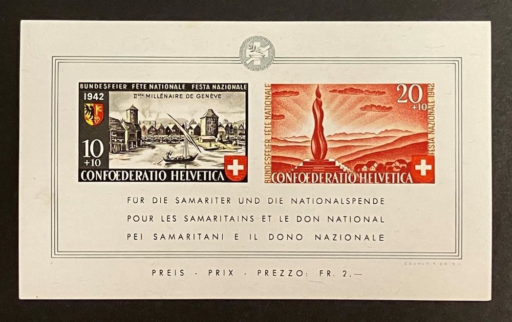 BUNDESFEIER BLOCK 1942** (Neu (gemäss Beschreibung)) in Oberwil BL für CHF 12 – mit Lieferung ...