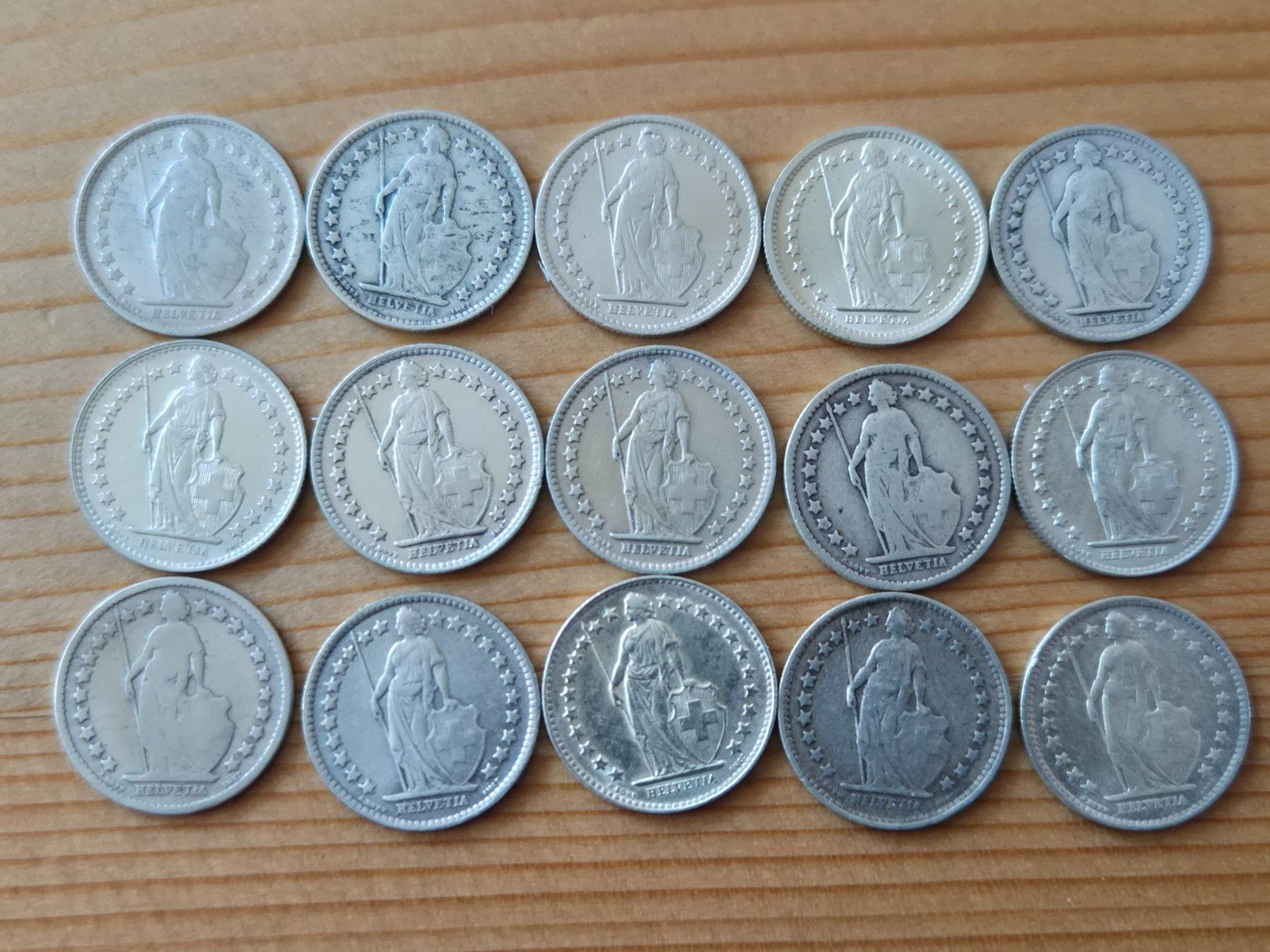 CH-15x50 Rappen Silber div.Jahrgänge Zustand gemäss Bilder (Gebraucht) in Oberuzwil für CHF 28 ...