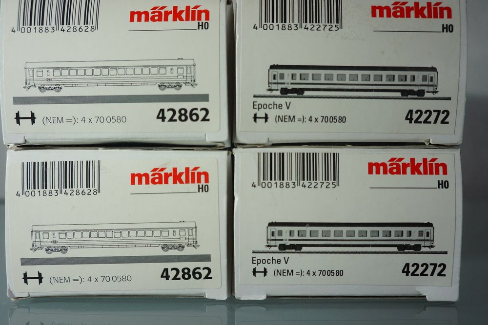 Märklin IC-Personenwagen (2 x 42272, 2 x 42862) (Gebraucht) in für CHF 80 – mit Lieferung auf ...