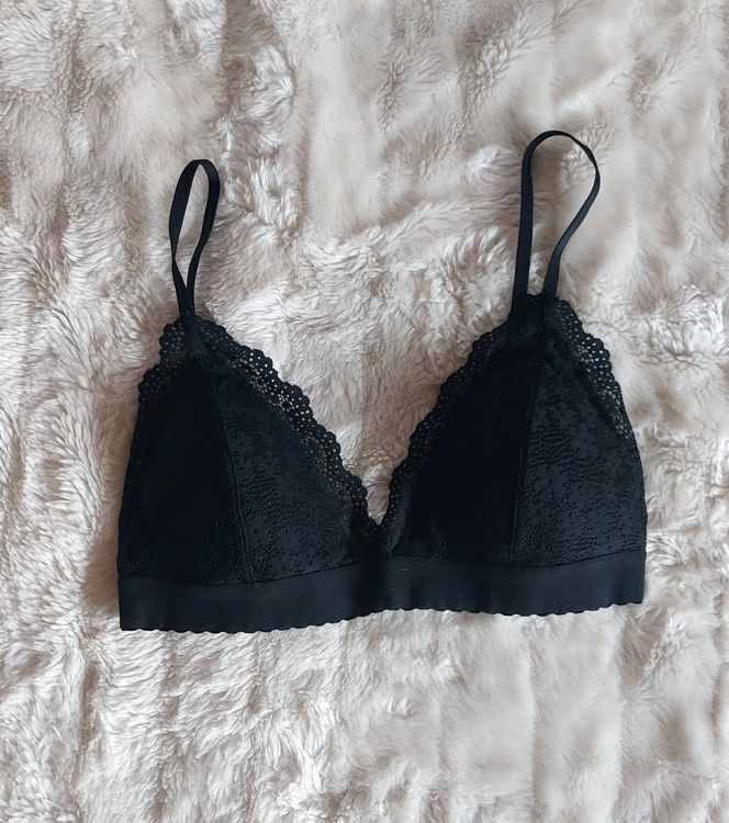 Bügelloser schwarzer Spitzen-BH von H&M Grösse 40 / Neu ! | Kaufen auf ...