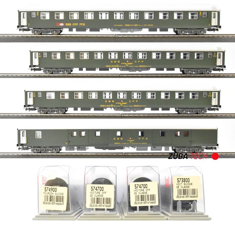 Jouef 4x UIC-X Personenwagen SBB H0 GS mit OVP (Gebraucht) in St. Gallen für CHF 70 – mit ...