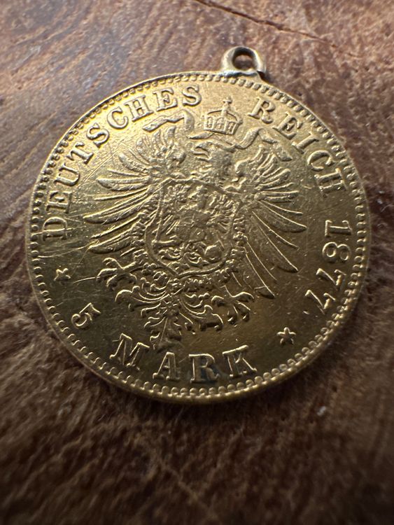 Goldmünze Deutsches Reich 1877 5 Mark (Gebraucht) in Flawil für CHF 120 ...