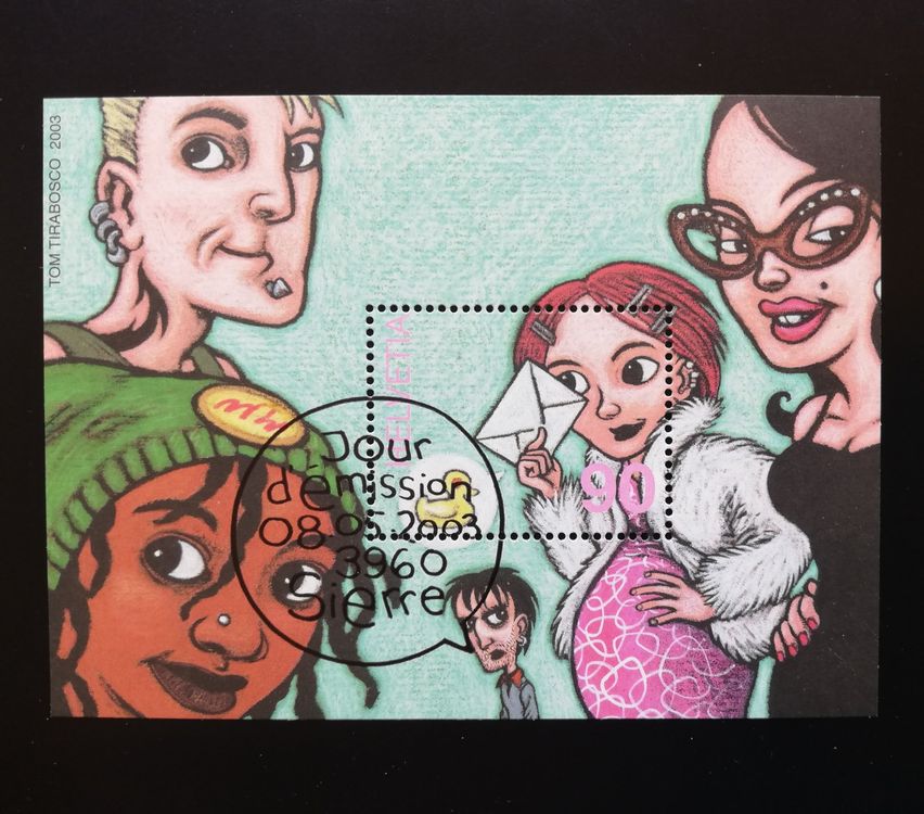 Schweiz Sonderblock Comics Tom Tirabosco, 2003, ET | Kaufen auf Ricardo