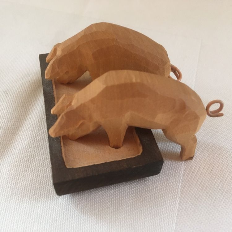 Huggler Brienz Serie Haustiere14cm Schweinetrog mit 2Ferkeln (Neu ...