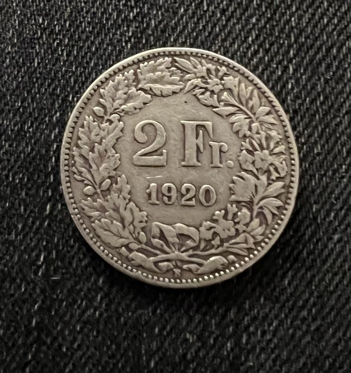 Silbermünze 2.-Franken 1920 | Kaufen auf Ricardo