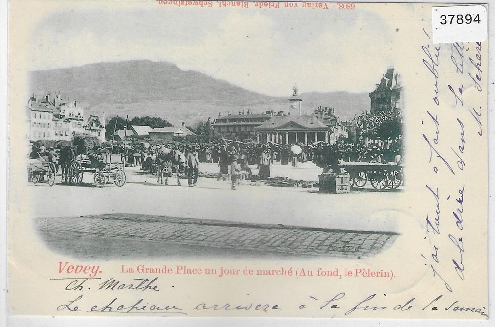 Vevey - Le Grand Place un jour de marche - Hotel d'Angeterre | Kaufen ...