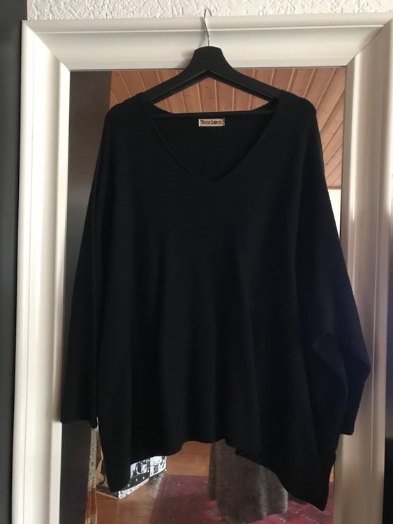 Pull oversize noir TERRA BORA, taille unique, petit défaut | Kaufen auf Ricardo