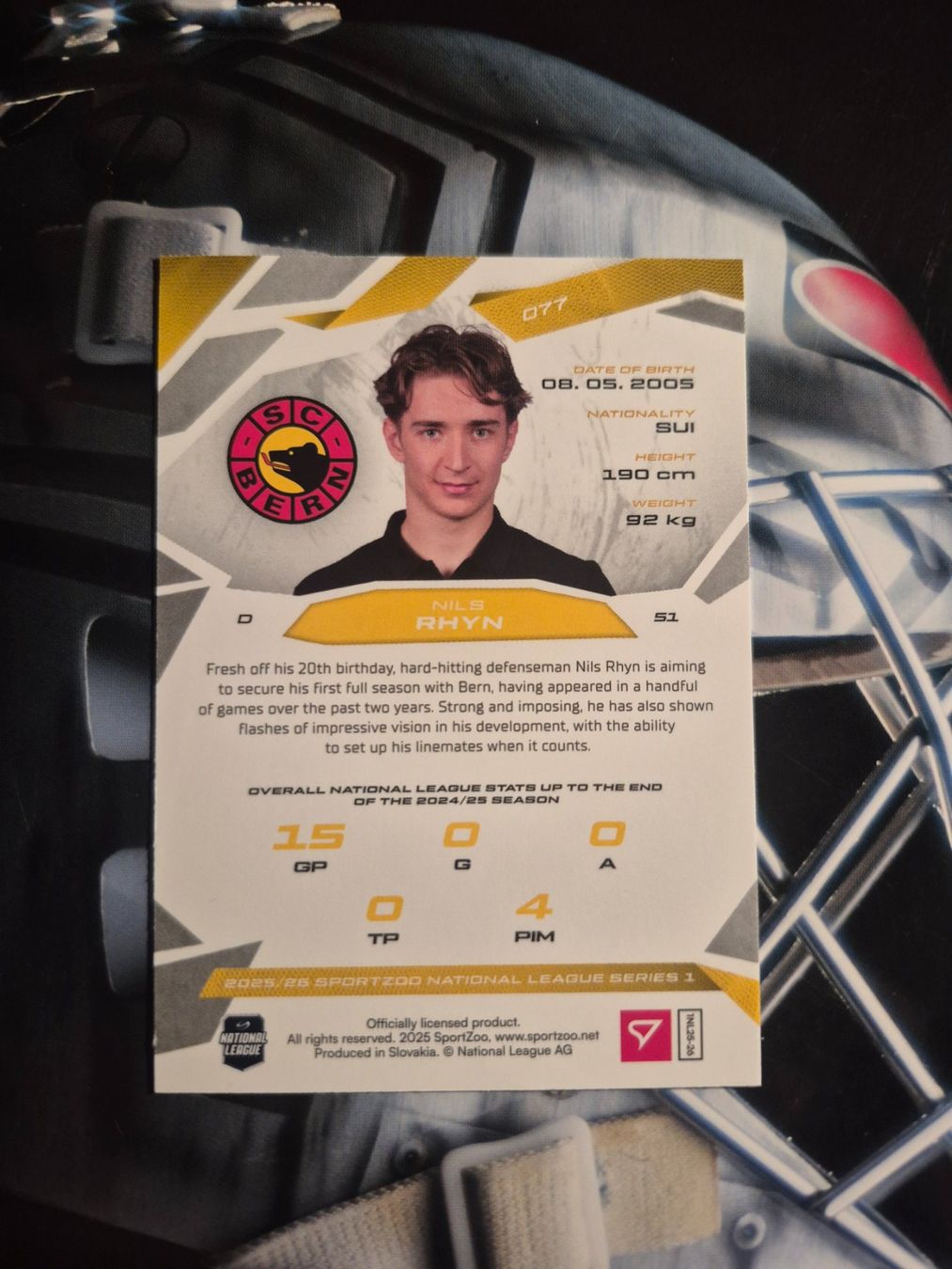 Nils Rhyn SC Bern 2025/26 Sportzoo (Gebraucht) in Treiten für CHF 1 ...
