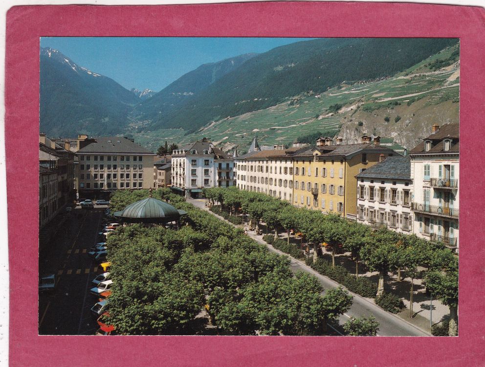 Martigny les platanes de la Place Centrale et le Col de Forc | Kaufen ...