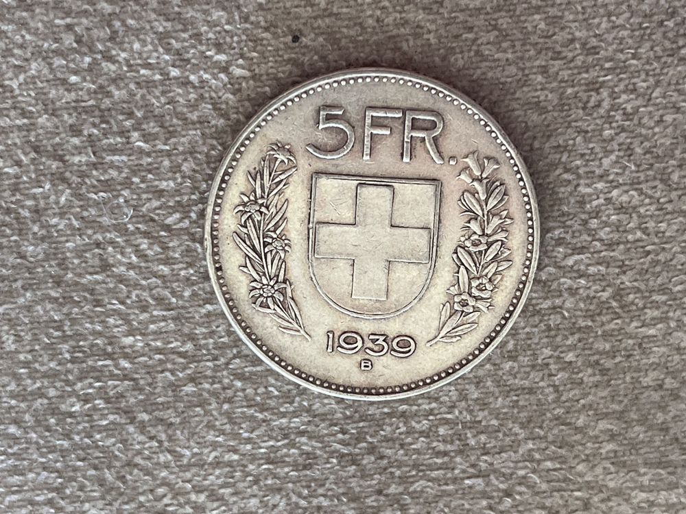 5 Franken 1939 Silber | Kaufen auf Ricardo
