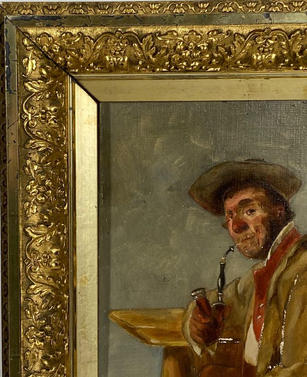 Antike Gemälde von Mann mit Pfeife Monogrammiert (Gebraucht) in Root für CHF 20 – mit Lieferung ...