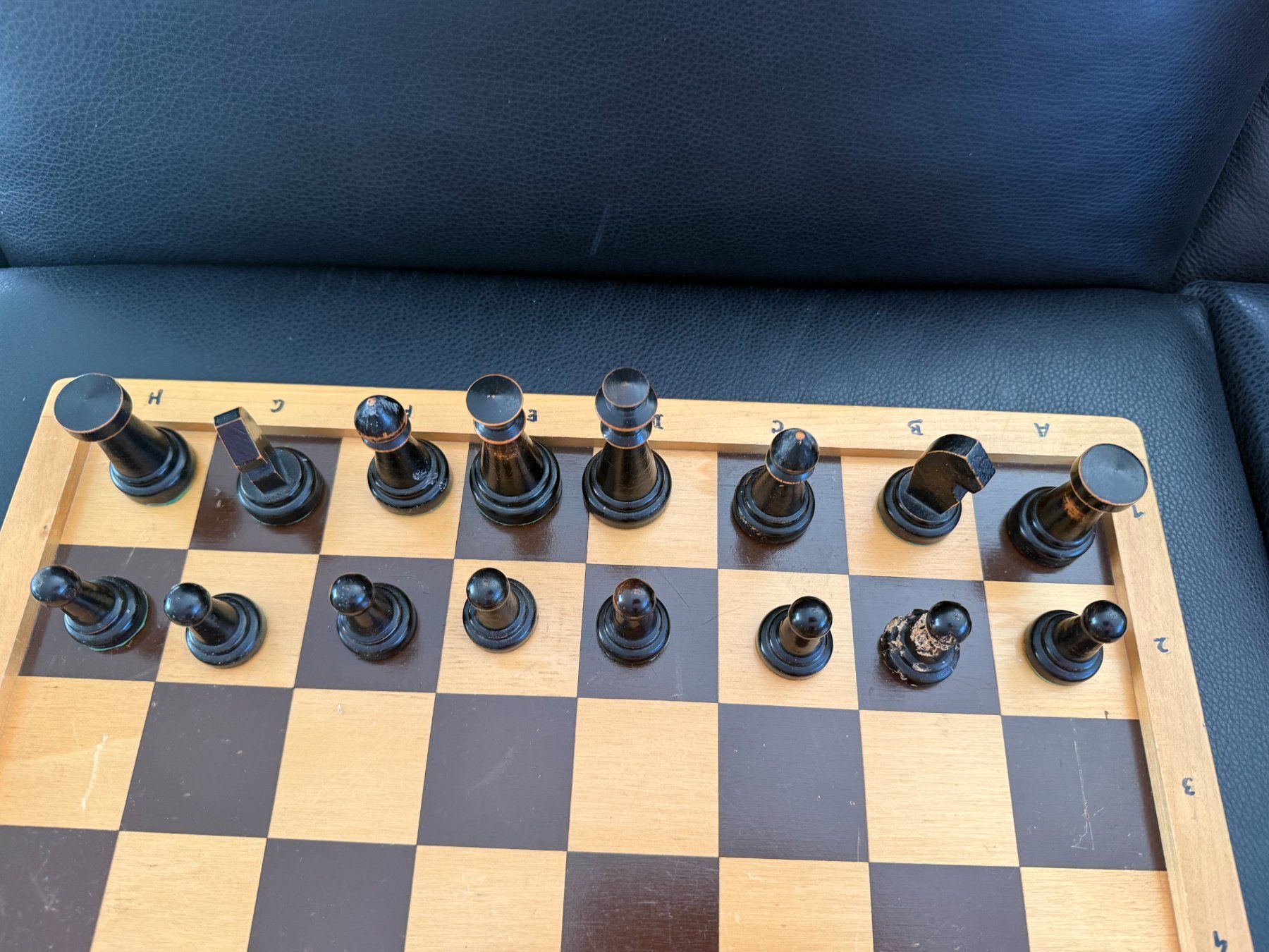 SCHACHBRETT HOLZ Schach Spiel Brettspiel mit Figuren (Gebraucht) in ...