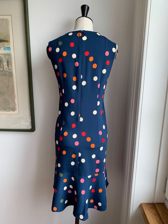 AKRIS: Neues bunt gepunktetes blaues Kleid, 38 (Neu (gemäss ...
