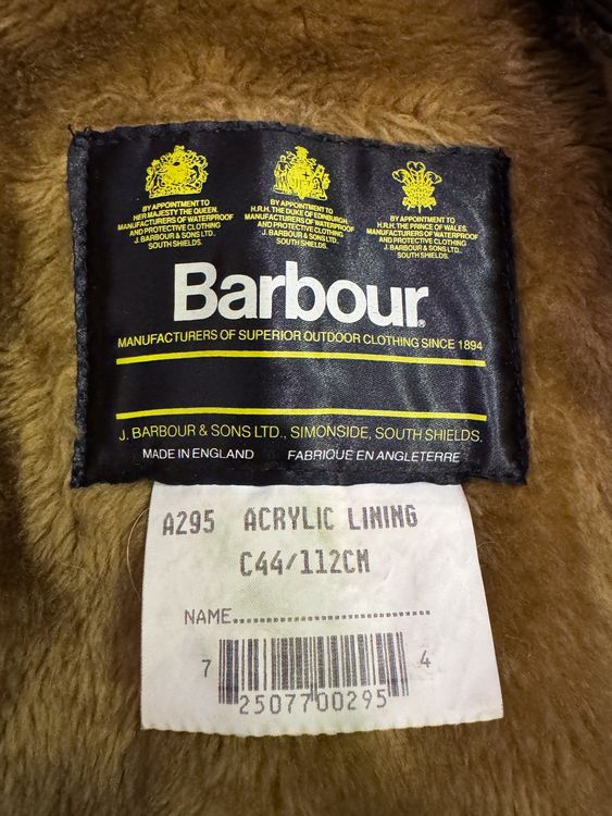 Barbour Border Jacke A200 Olive C44 / 112 cm – Made in UK (Gebraucht ...