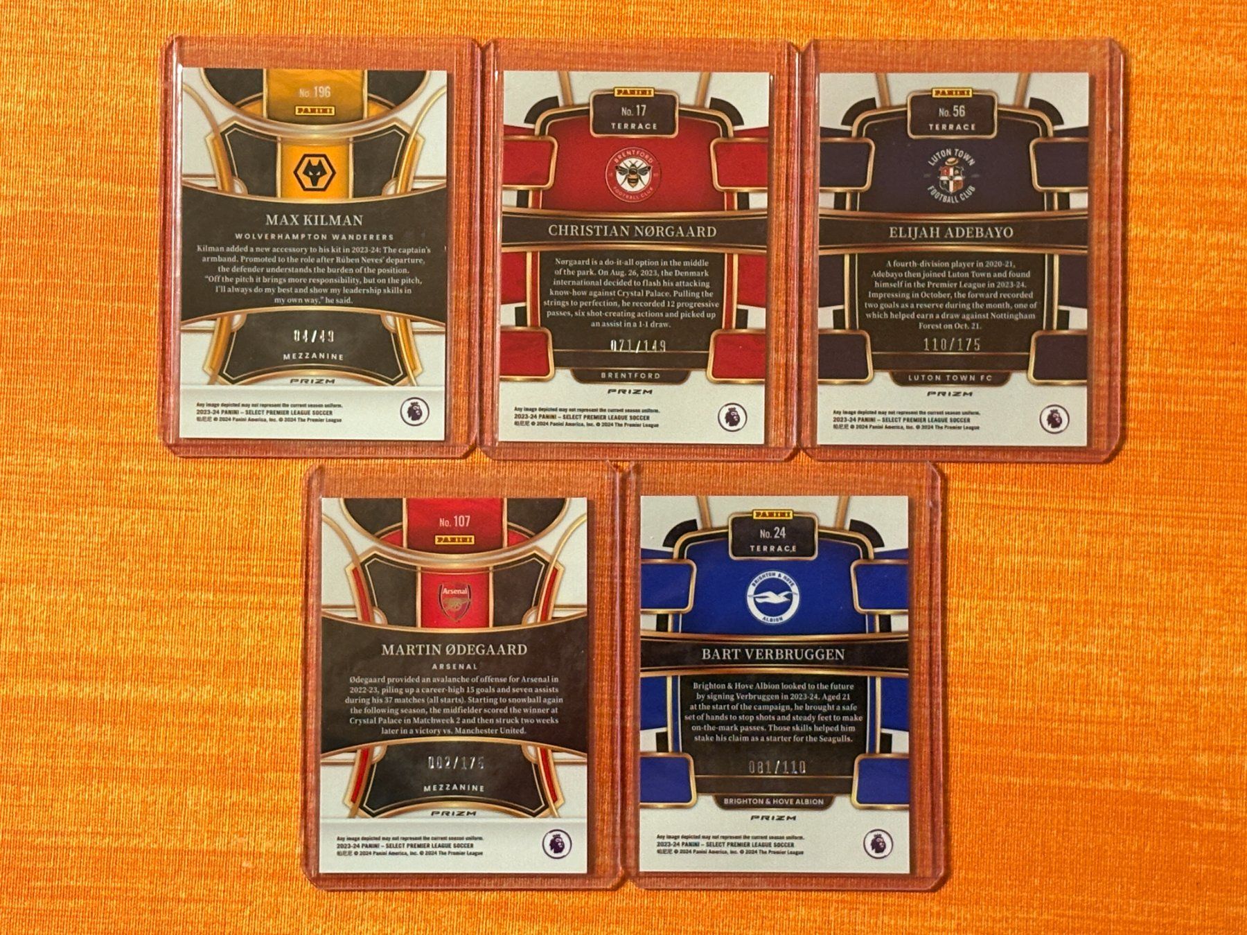 Panini Select Premier League 23/24 Numbered Set x5 (Neu (gemäss ...