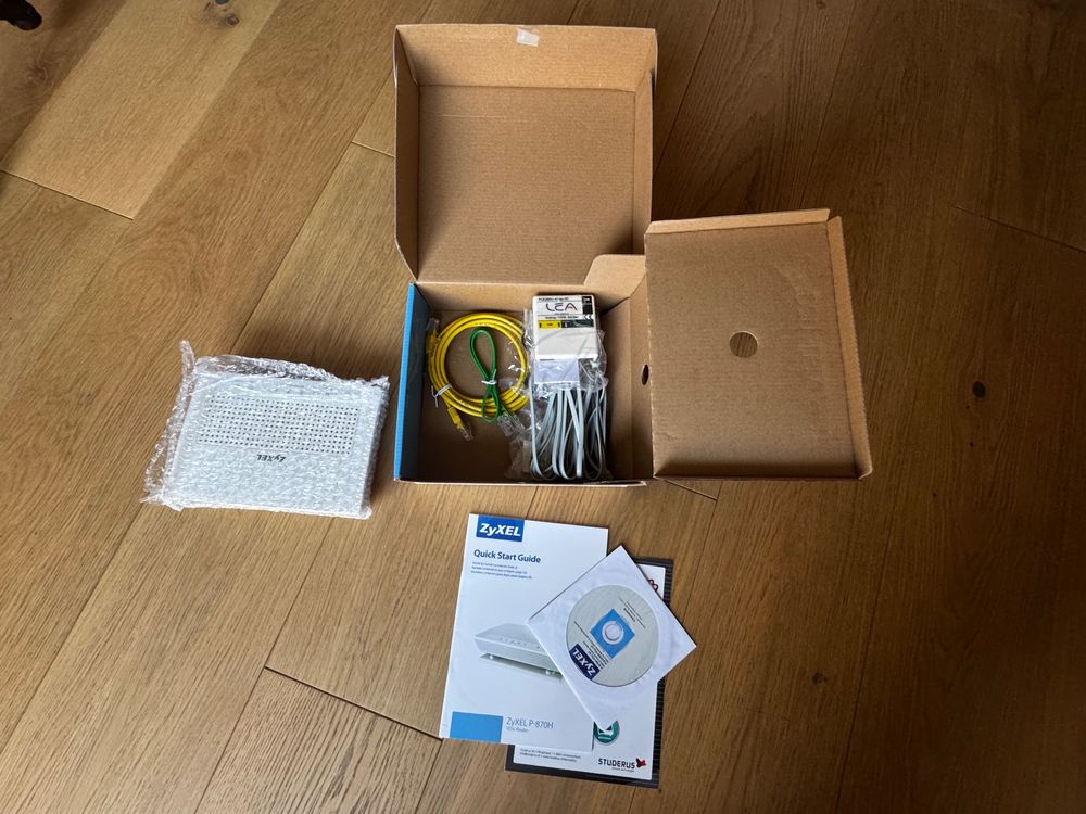 Zyxel Router P-870H-I, VDSL2, 4-Port Switch, Top Zustand (Neu und ...