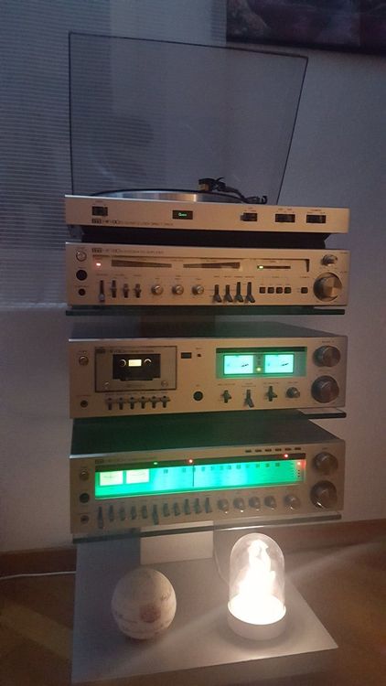 Stereo Anlage ITT Hi-Fi 80er Serie Vintage & Hi-Fi Glas Rack | Kaufen ...