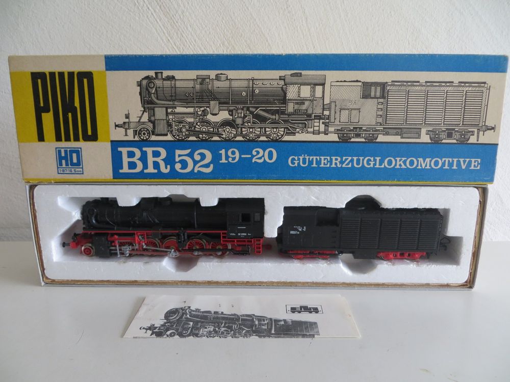 Piko H0: Dampflok BR 52 19-20 DR, GS, EM 23 schwarz, OVP (Defekt) in St ...