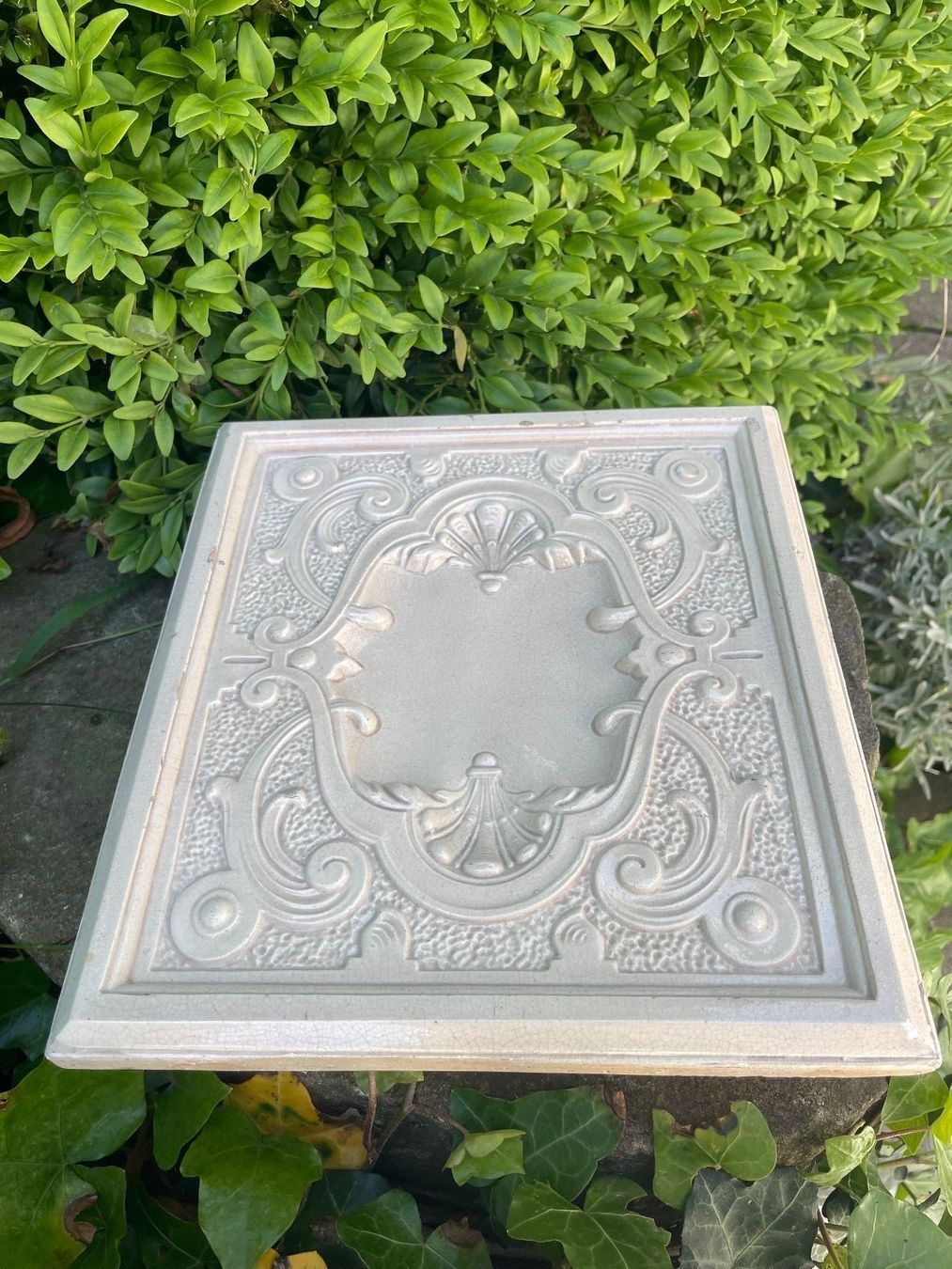 🟢 Carreau de poêle faïence vintage Rare Kachelofenfliese (D'occasion) à ...