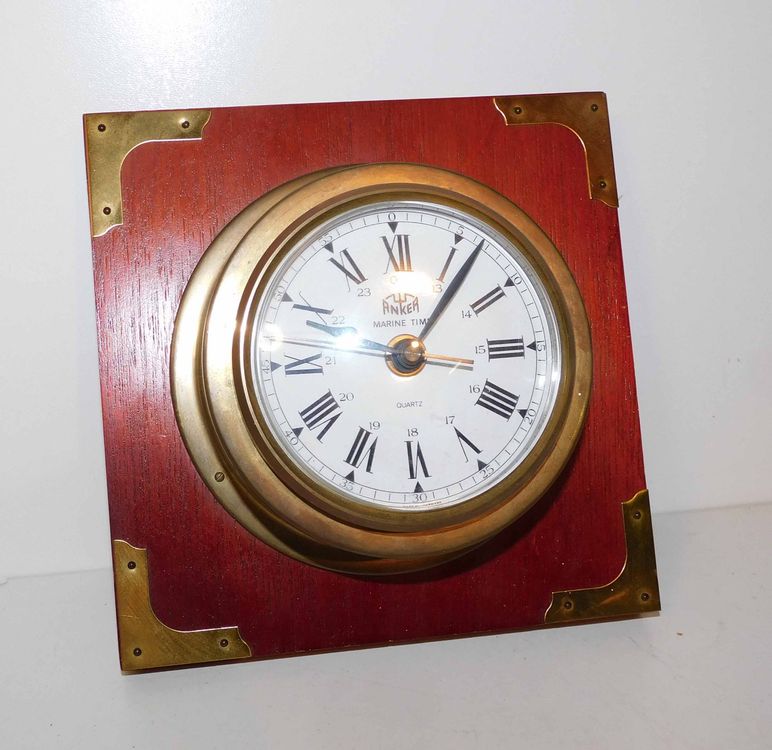 Neue Fundschätze Uhr Anker Marine Time Schiffs Uhr Mahagoni | Kaufen ...