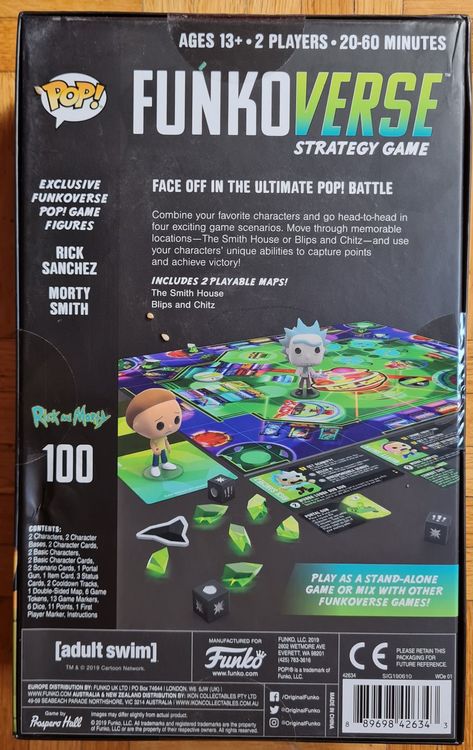 FunkoVerse Strategy Game Rick and Morty 100 (Neu und originalverpackt ...