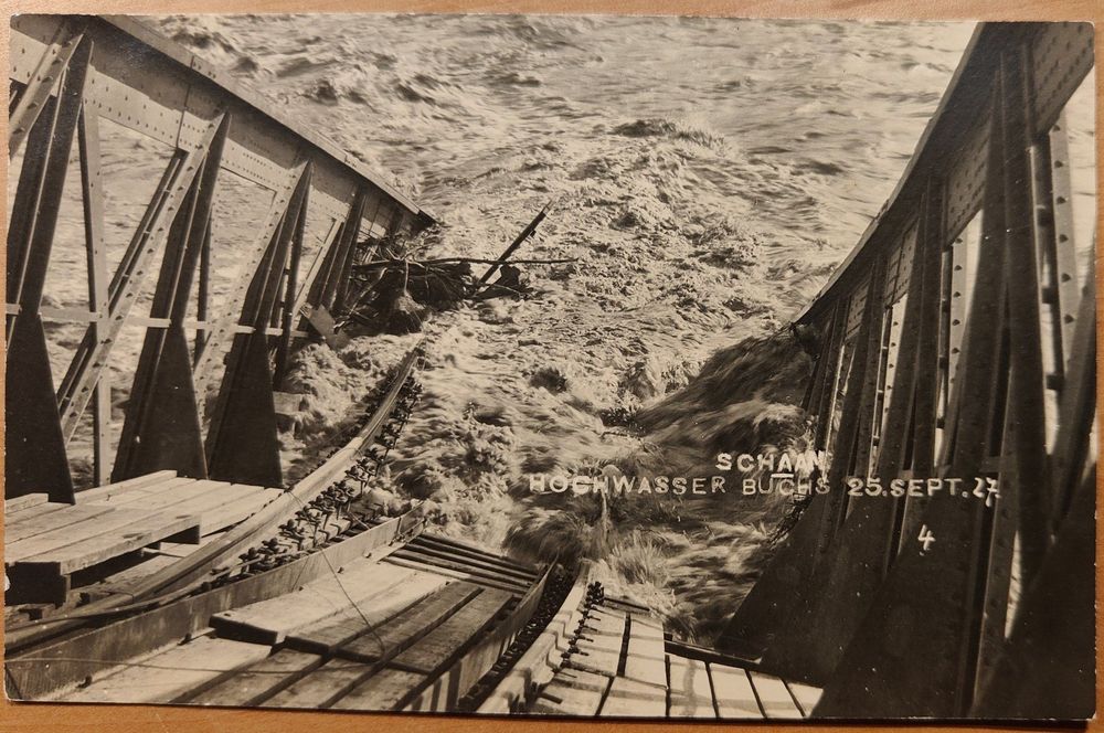 Brücke Schan - Buchs Hochwasser 1927 (Gebraucht) in St. Erhard für CHF ...