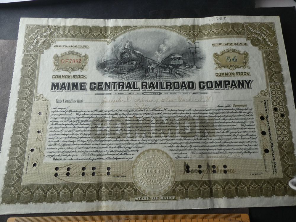 USA, Eisenbahnaktie 1927, Maine Central Railroad | Kaufen auf Ricardo