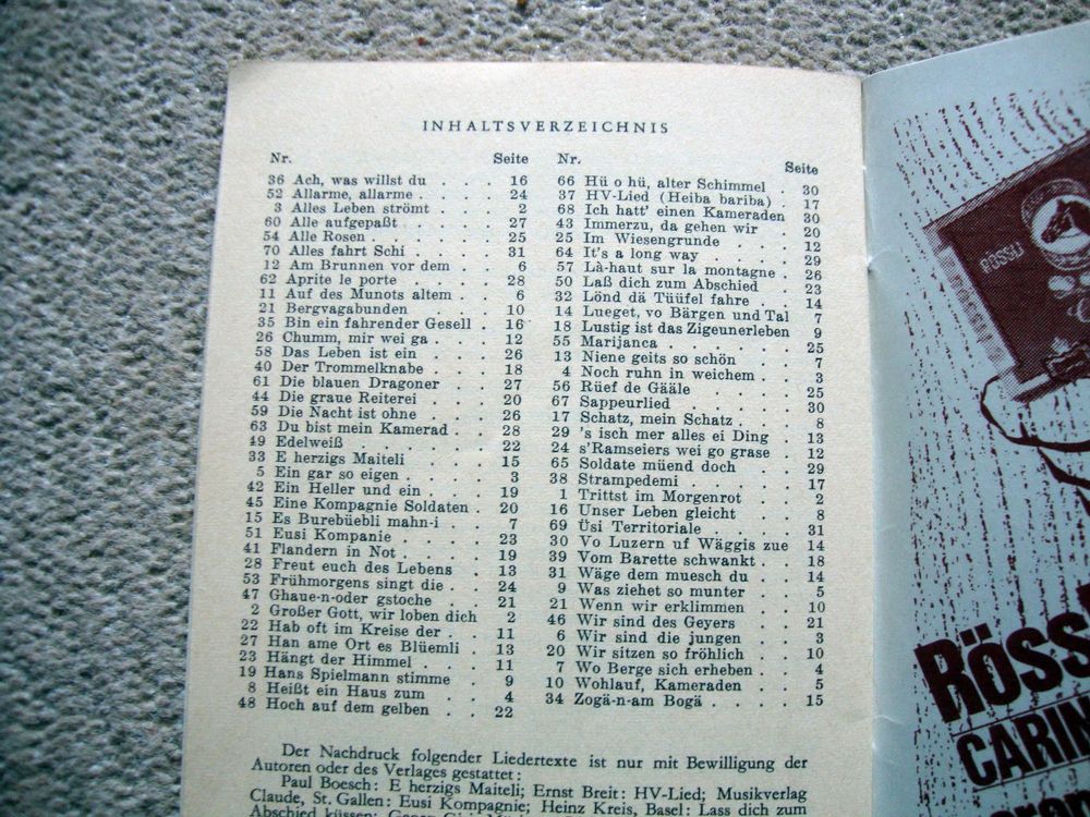 Wir singen... mit Gfr. Schreiber 32 Seiten Liedertexte Top (Neu (gemäss ...