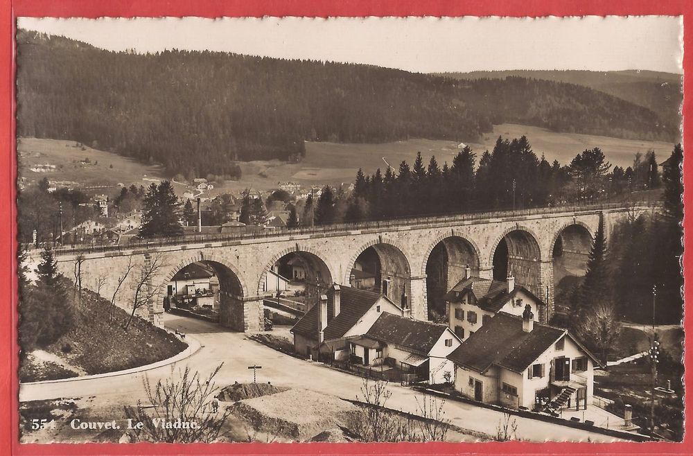 Couvet im Val-de-Traves - Le Viaduc Eisenbahnbrücke ca. 1945 | Acheter ...
