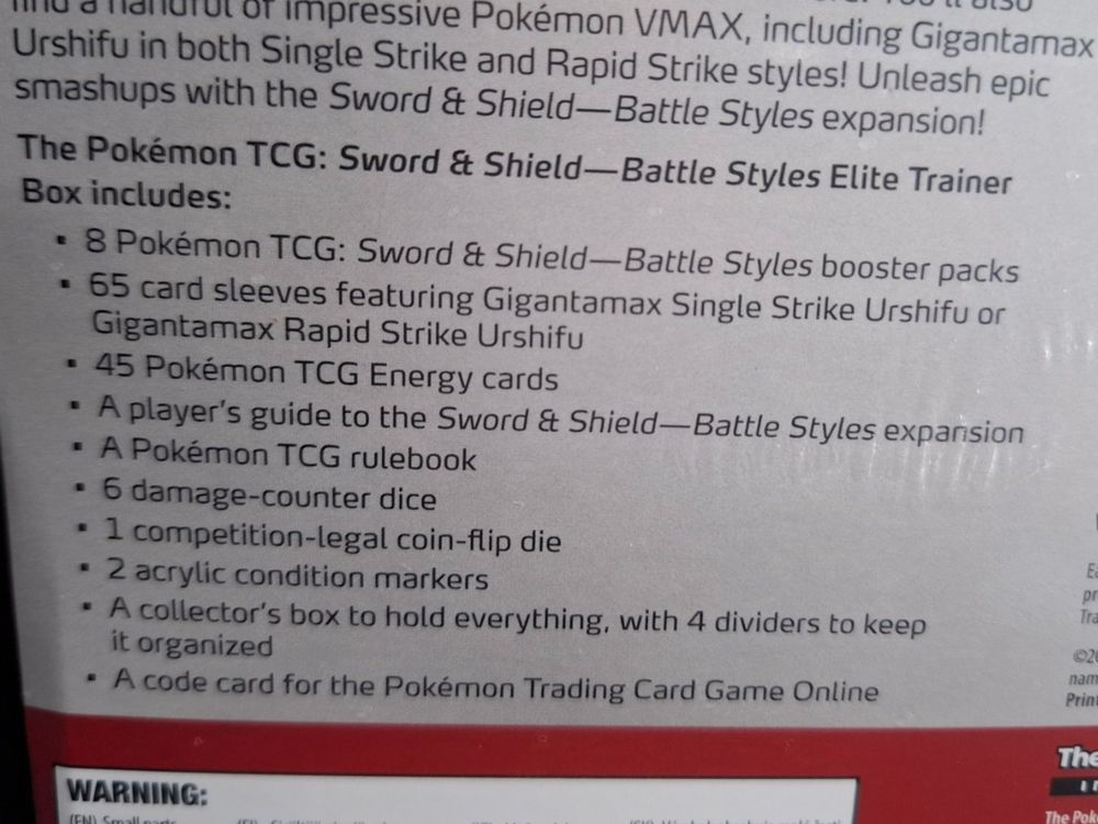 POKEMON BATTLES STYLES SWORD&SHIELD ELITE TRAINER BOX engl (Neu und ...