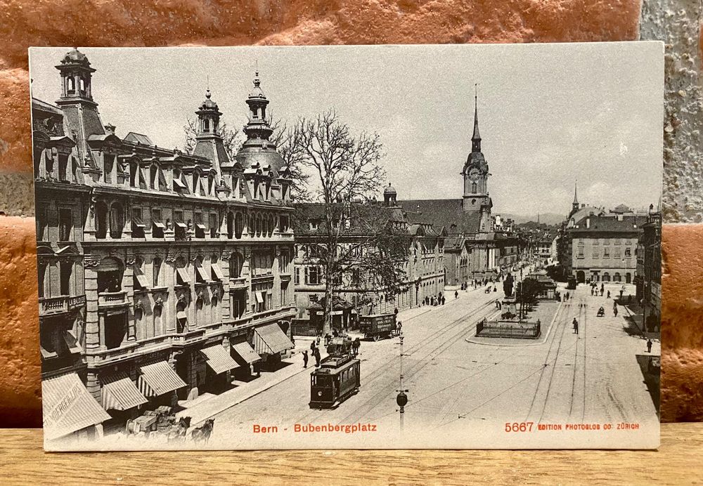 Antike AK Bern - Bubenbergplatz - Tram - Pferdekutschen (Gebraucht) in Root für CHF 1 – mit ...