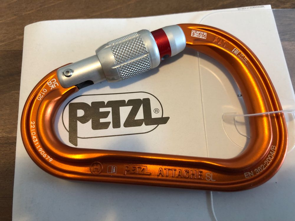 3X Petzl Attache HMS Schraubkarabiner NEU (Neu und originalverpackt) in ...