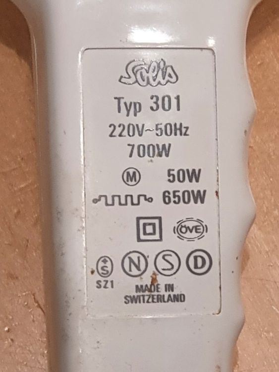 Solis Star Line Haarfön Haartrockner Typ 301 (Gebraucht) in Flums für ...