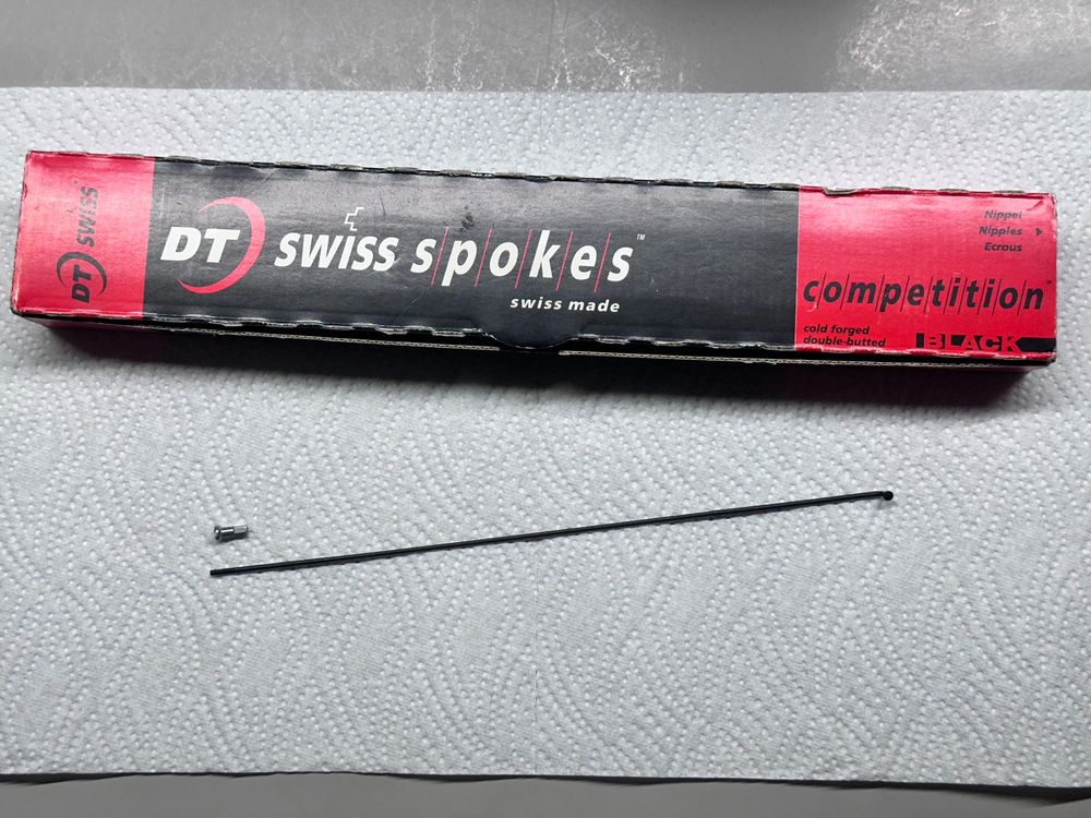 NOS DT SWISS competition black spoke Speiche 2.0/1.8 x 253 (Neu (gemäss ...