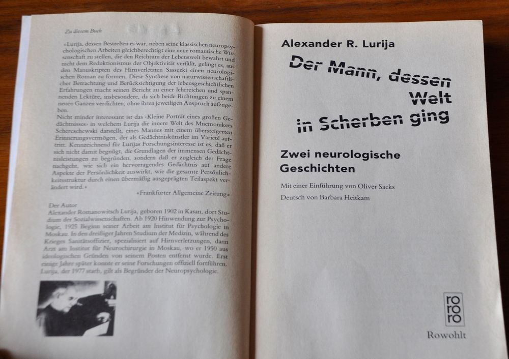 Alexander R. Lurija: Der Mann, dessen Welt in Scherben ging (Gebraucht ...