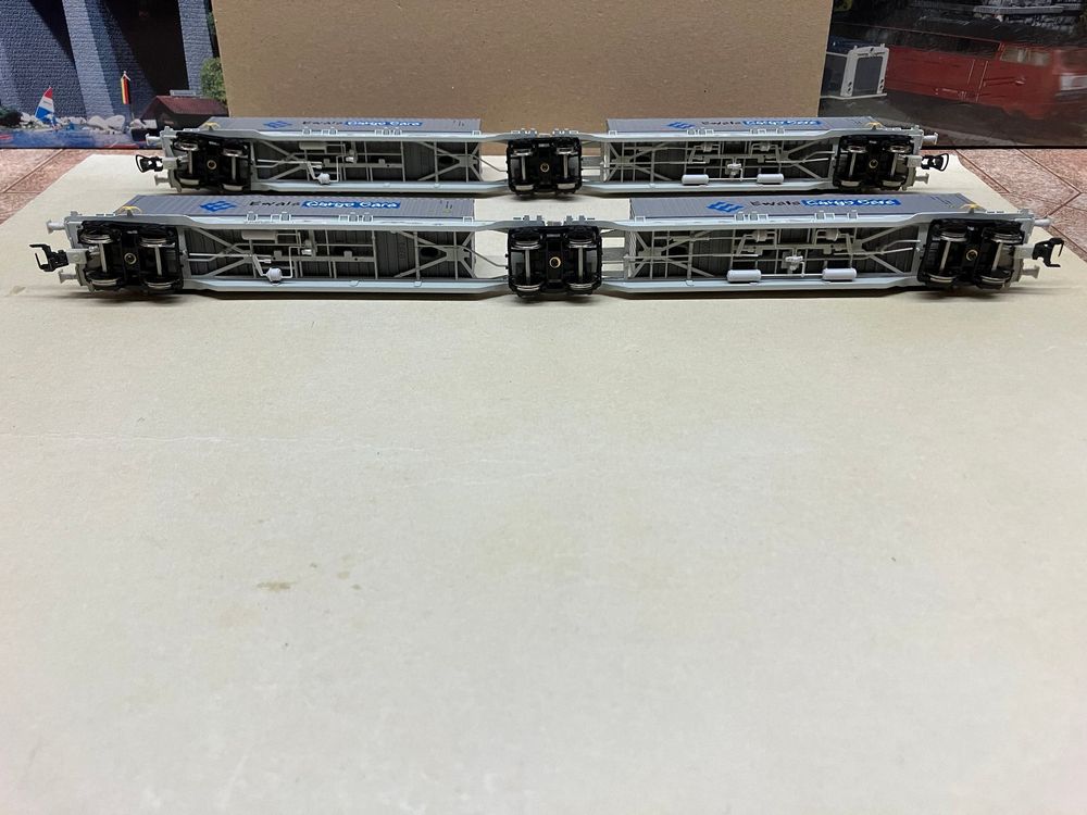 Roco 2x66568 Container-Doppeltragwagen der AAE, H0 GS (Gebraucht) in ...