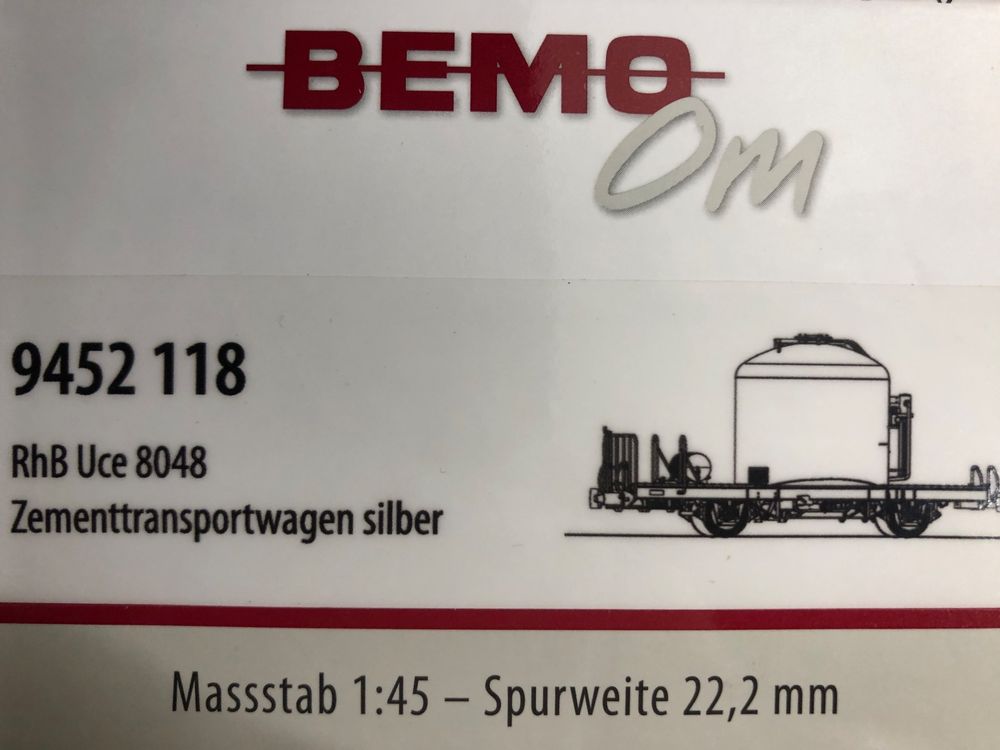 BEMO 0m Zementtransportwagen Uce 8048 | Kaufen auf Ricardo