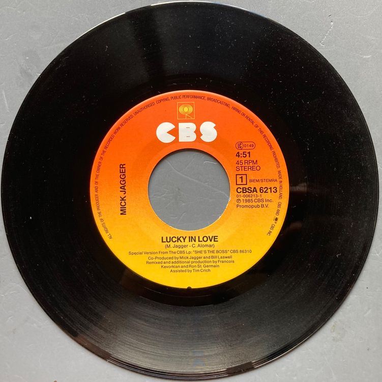 THE ROLLING STONES / MICK JAGGER - LUCKY IN LOVE (Gebraucht) in Poliez-Pittet für CHF 3 – mit ...