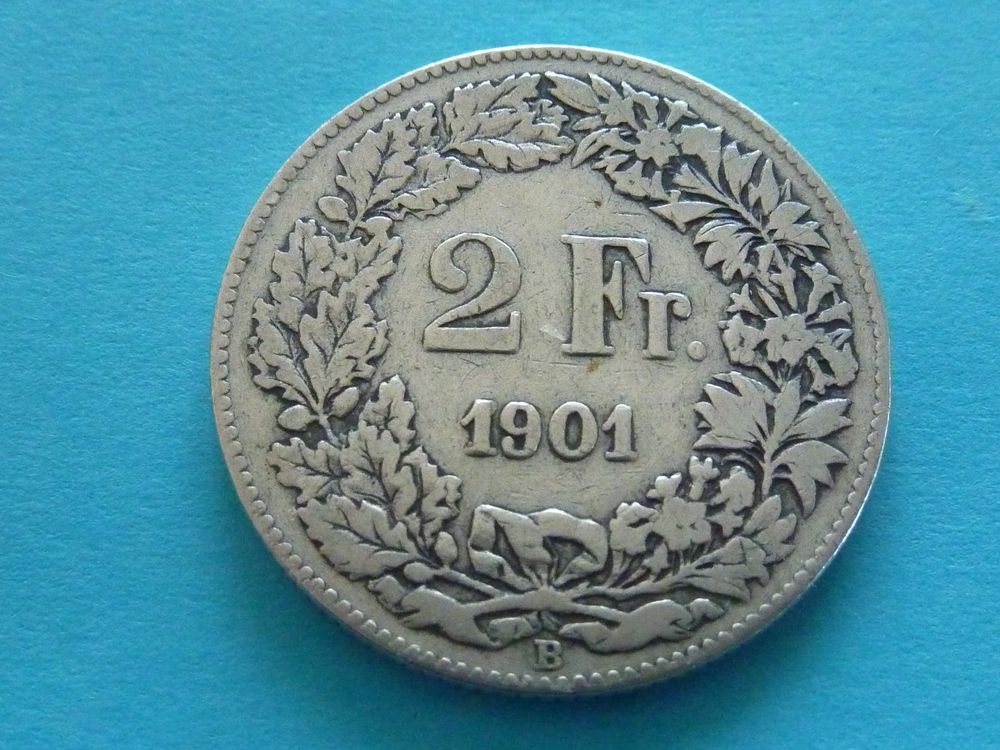 Silber 2 Fr. 1901 . (Gebraucht) in Seon für CHF 54 – mit Lieferung auf Ricardo kaufen