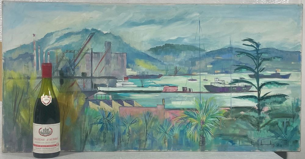 Sinischa Christen (1922-2007) Grosse Hafenszene Gemälde | Kaufen auf ...