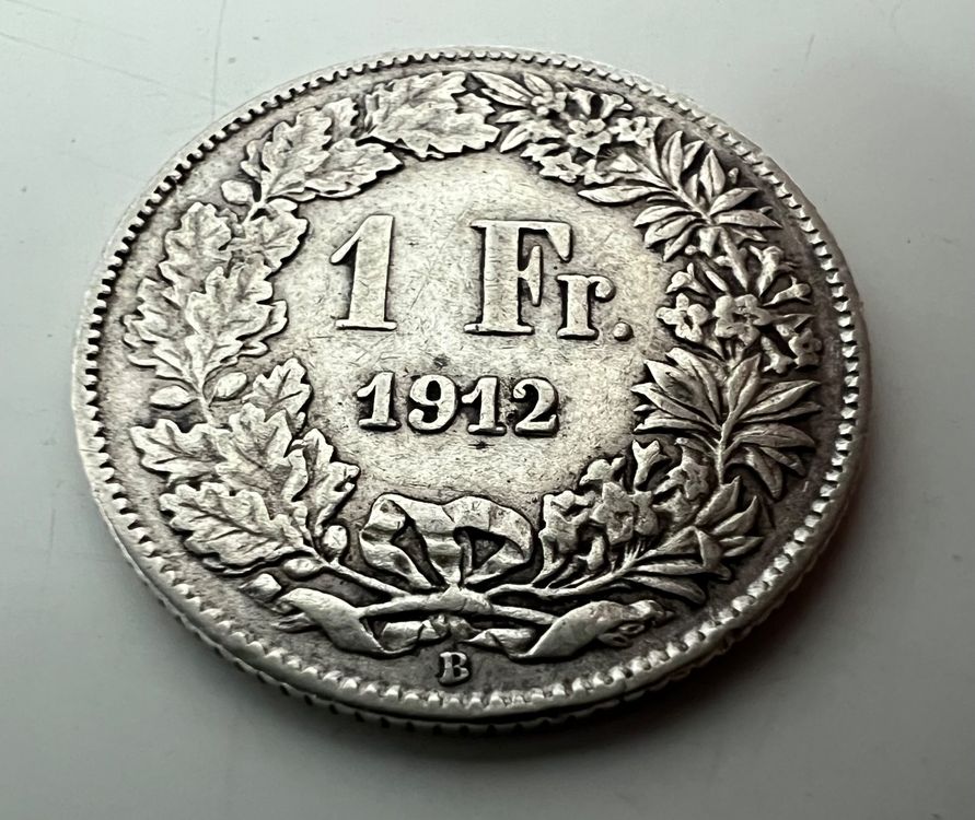 1 Franken 1912, Silber. Ss erhalten (Gebraucht) in Adliswil für CHF 3 – mit Lieferung auf ...