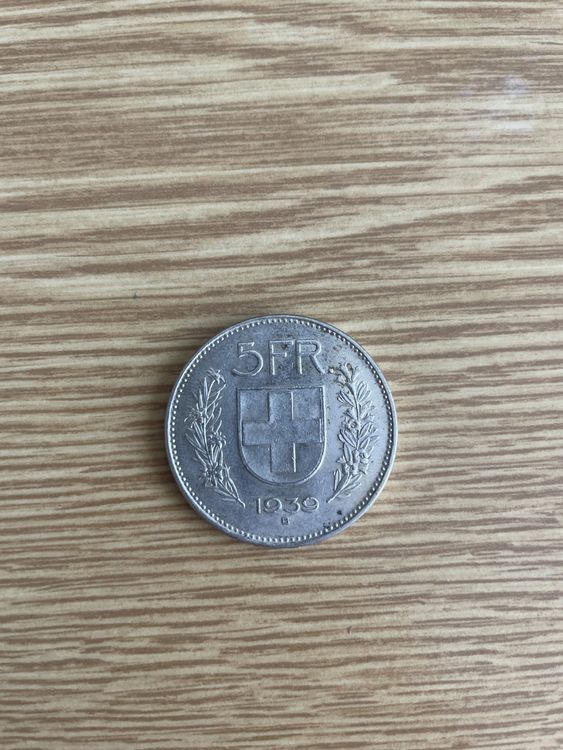 5 Franken Münze 1939 Silber | Kaufen auf Ricardo