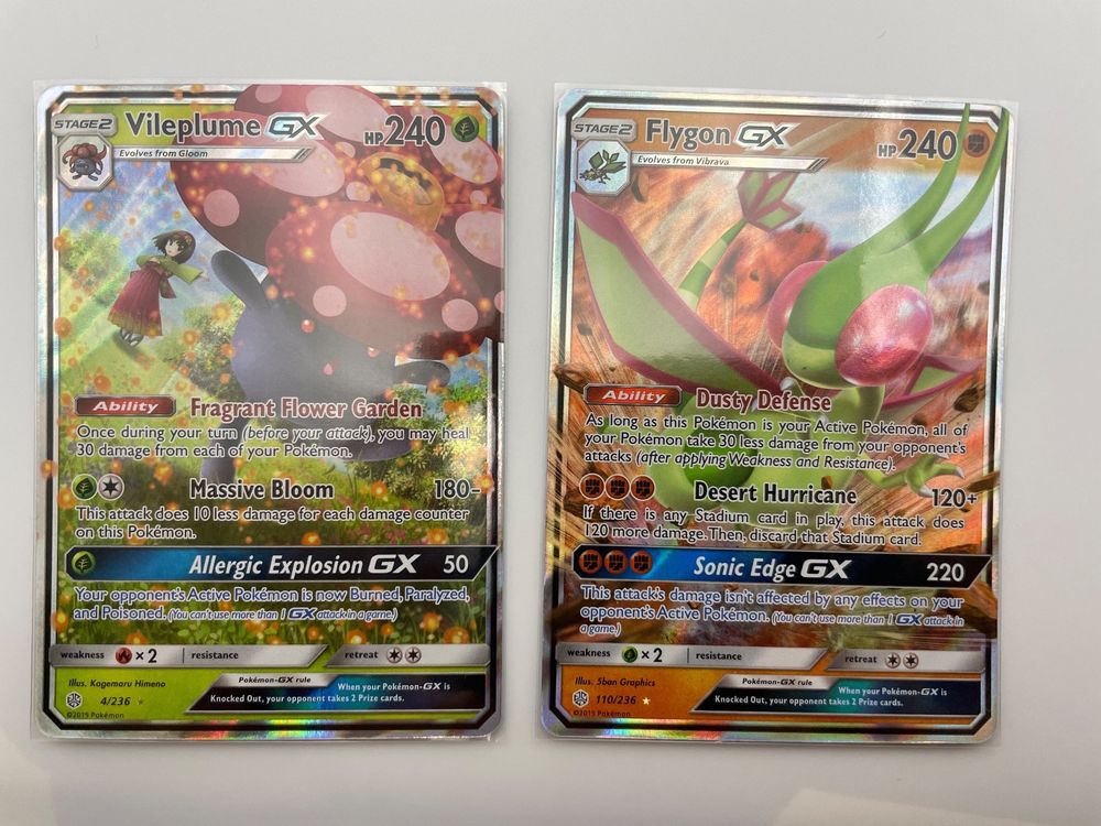Pokémon Cosmic Eclipse Flygon und Vileplume GX (Neu (gemäss ...