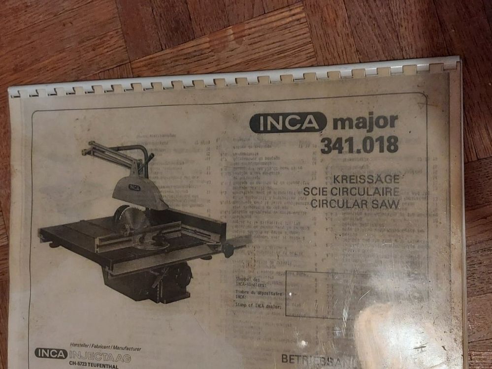 Scie circulaire INCA major 341-018 (Gebraucht) in Rolle für CHF 300 – nur Abholung auf Ricardo ...