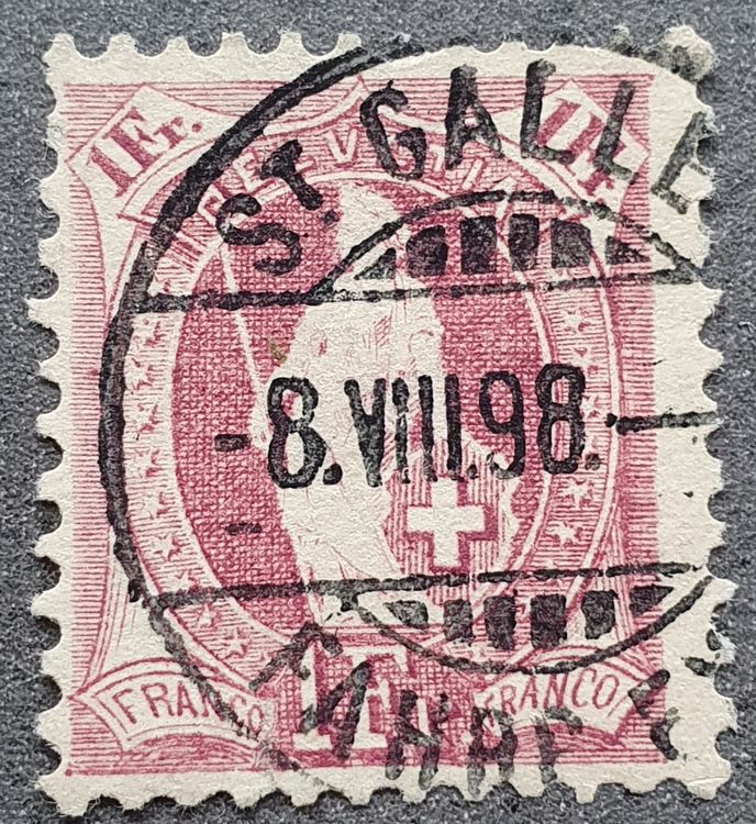 Stehende Helvetia St. Gallen 71D Kat. 8.- (Gebraucht) in für CHF 2 ...