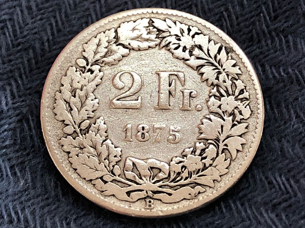 Schweiz 2 Franken 1875 Silber Rar (Gebraucht) in Flumenthal für CHF 13 – mit Lieferung auf ...
