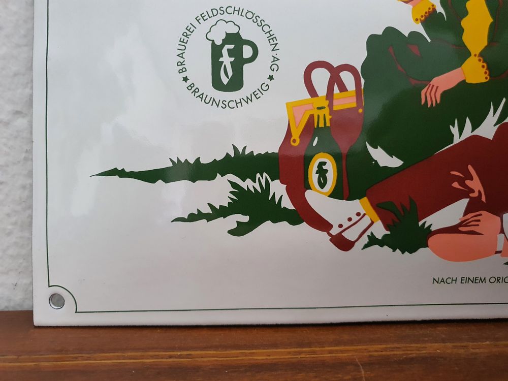Emailschild Feldschlösschen Bier Emaille Schild Brauerei | Acheter sur ...