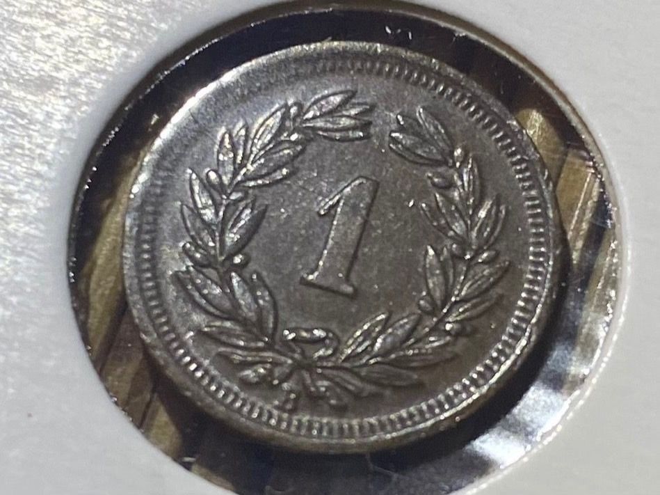 Schweiz 1 Rappen 1938 unz braune Patina alter Wappen (Neu (gemäss Beschreibung)) in Speicher für ...